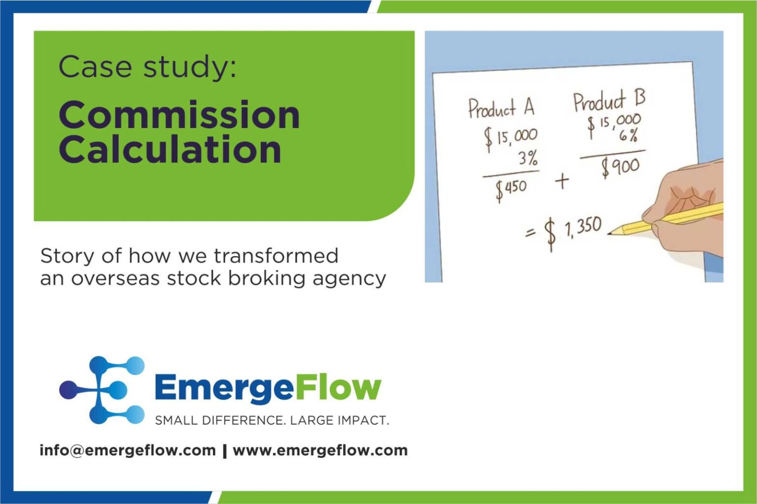 Commission calculation – case study RPA Case Study: Commission Calculation Automation | EmergeFlow